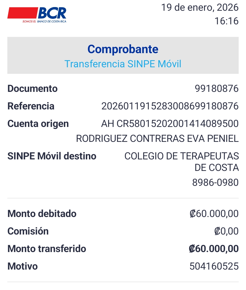 Eva Peniel – Colegio de Terapeutas de Costa Rica